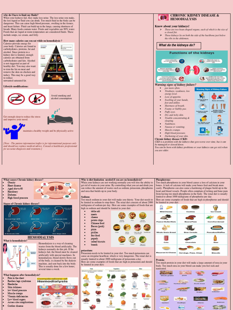 CKD Leaflet | Download Free PDF | Chronic Kidney Disease | Hemodialysis