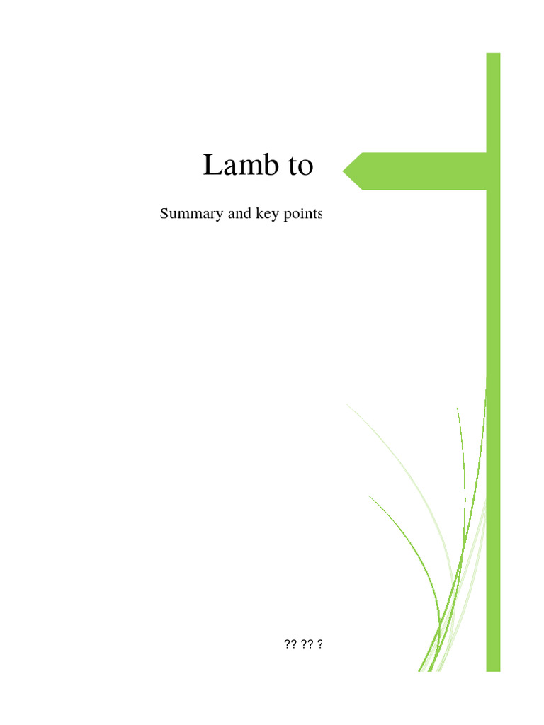 Lamb To The Slaughter - Summary and Key Points | PDF | Young Adult