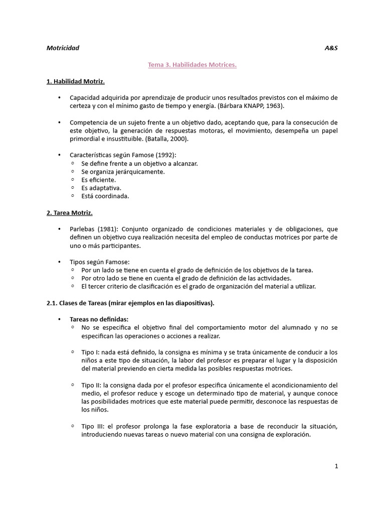 Motricidad T3 | PDF | Eje