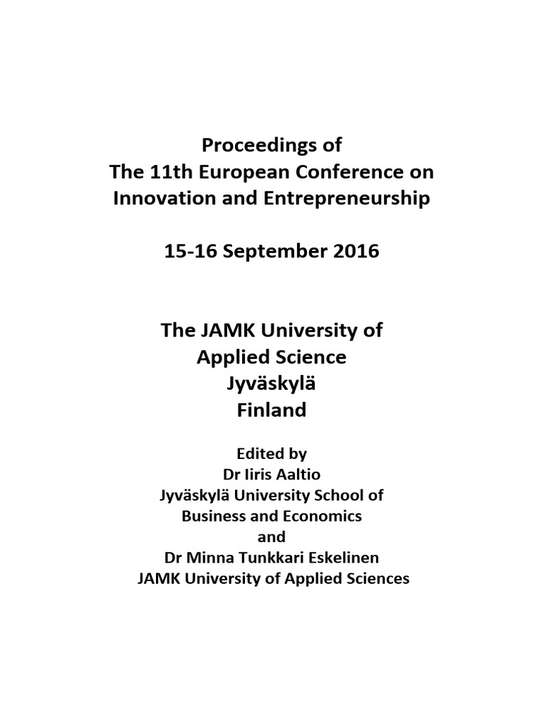 ECIE2016 Proceedings | PDF