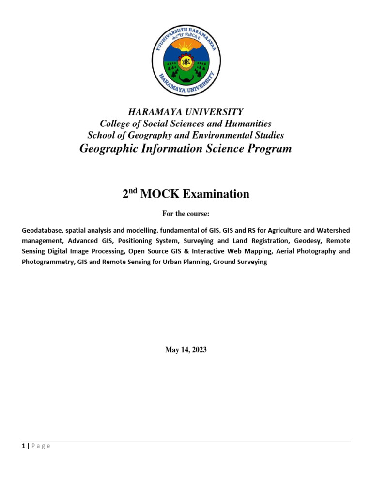 2nd Mooc - Exam - Gis | Download Free PDF | Geographic Information ...