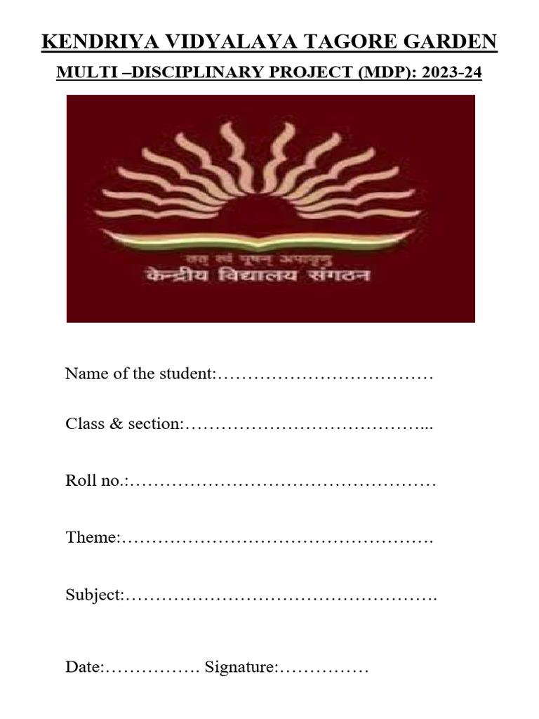 MDP Class Vii 2023-74 | PDF