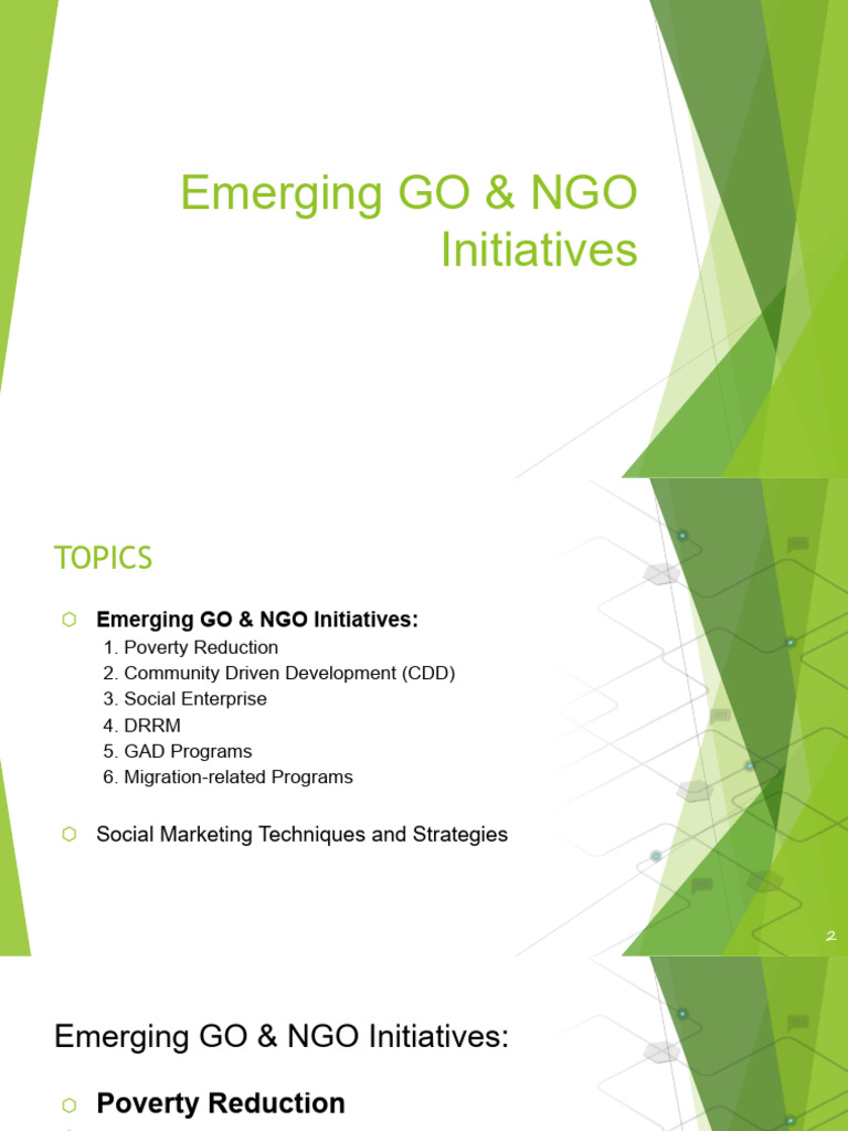 Emerging GO & NGO Initiatives | Download Free PDF | Millennium ...