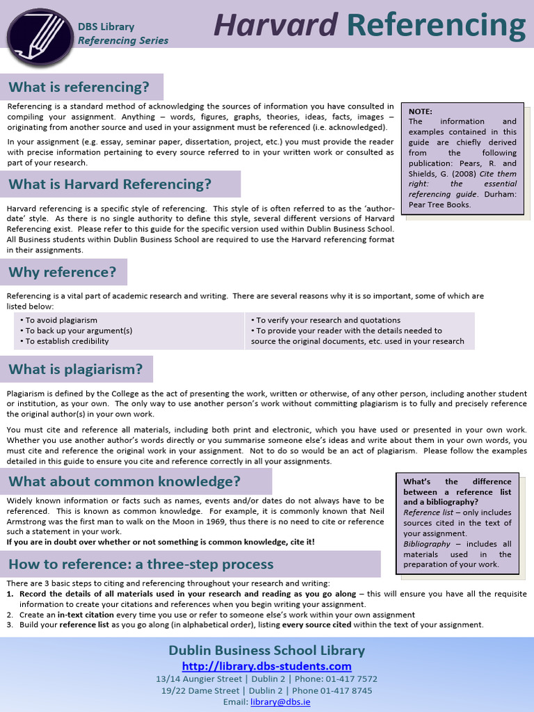 Harvard Referencing Guide | PDF | Citation | Plagiarism