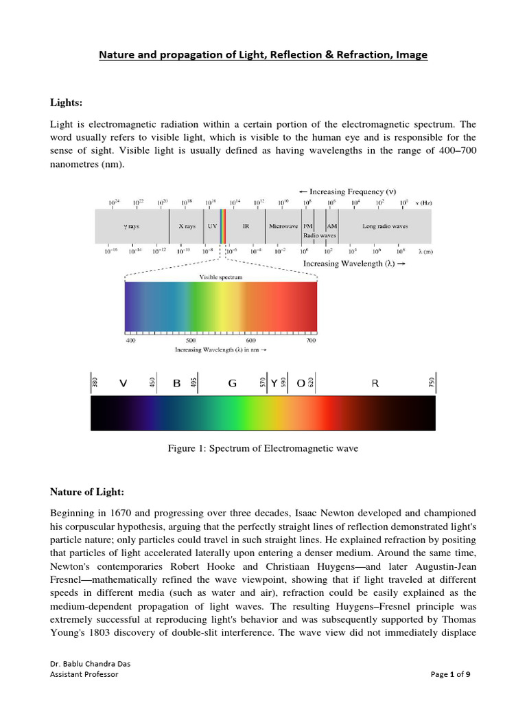 Chapter-11 Reflection _ Refraction | PDF | Light | Reflection (Physics)