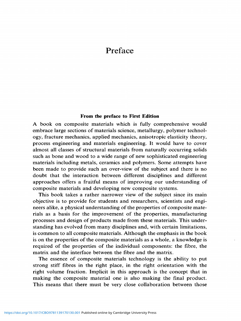 From The Preface To First Edition | PDF | Composite Material | Materials Science