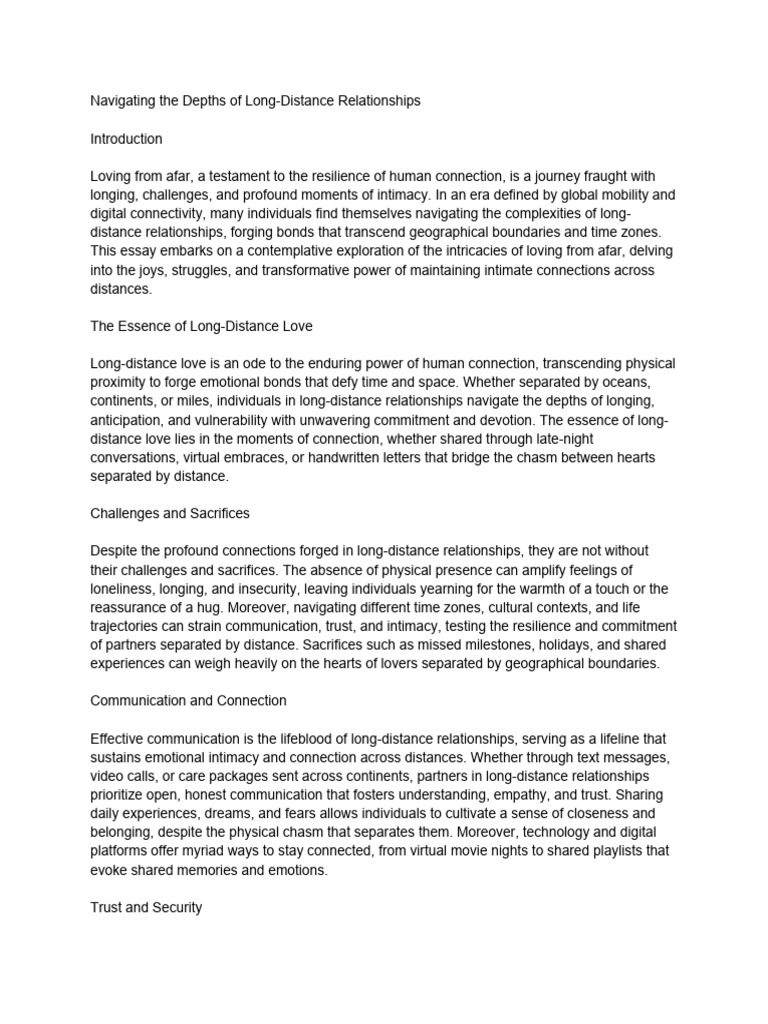 Long-Distance-Relationships | PDF | Intimate Relationships ...