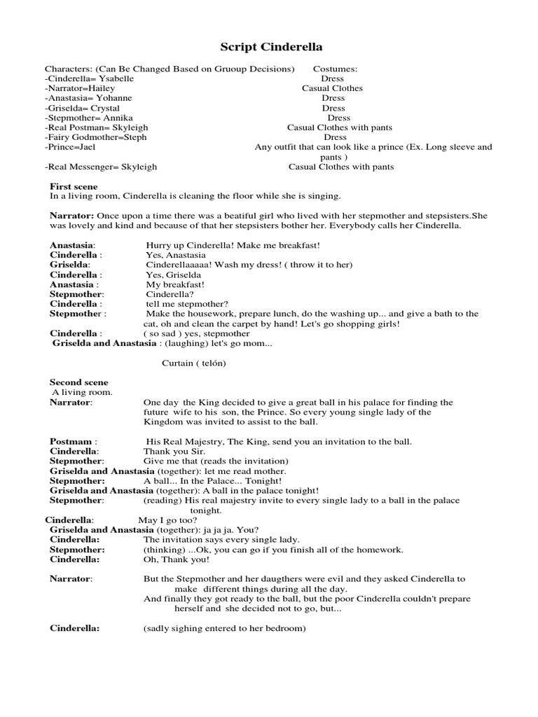 cinderella-script 2 | PDF | Cinderella | Fairies