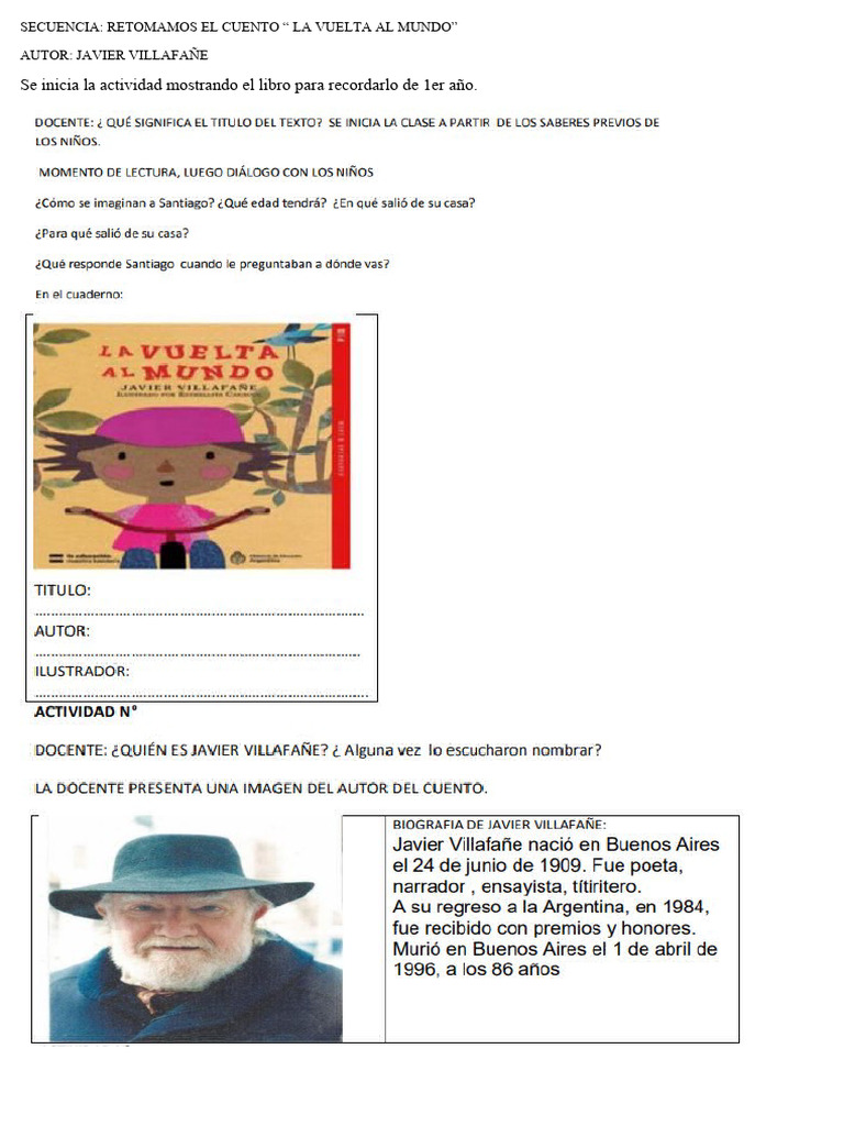 Secuencia LA VUELTA AL MUNDO 2 | PDF