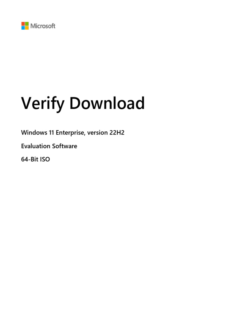 Windows 11 Enterprise 22 H2 Hash Values | PDF