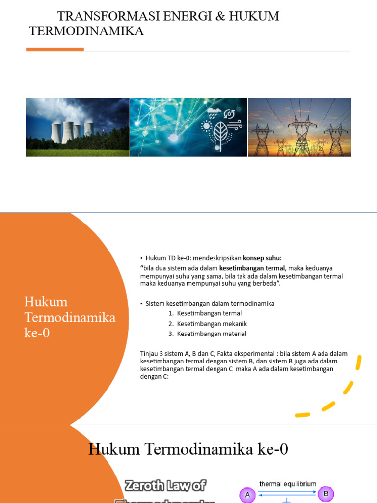 Pertemuan 14 - Transformasi Energi Hukum Termodinamika | PDF