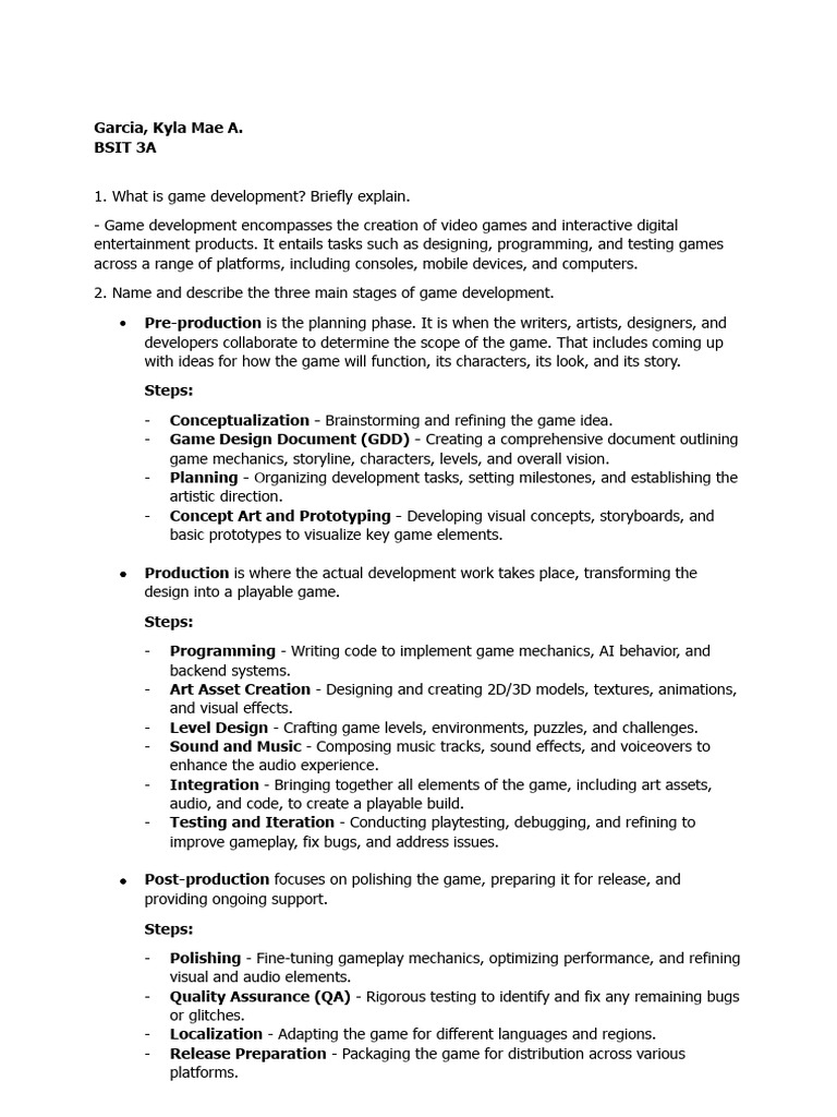 Game Development Pdf Video Game Development Video Game Consoles