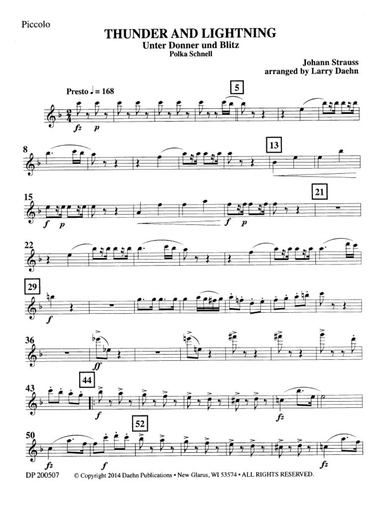 Thunder and Lightning - Woodwind | PDF