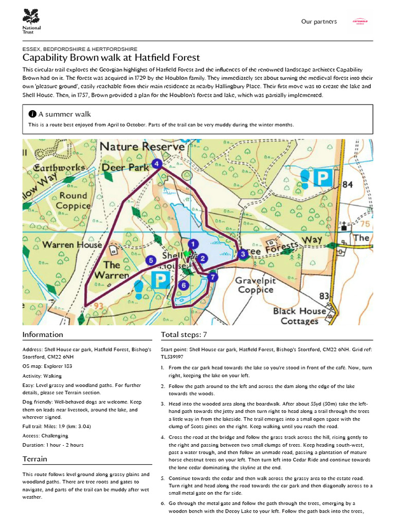 Hatfield Forest Capability Brown Walk Walking | PDF | Landscape