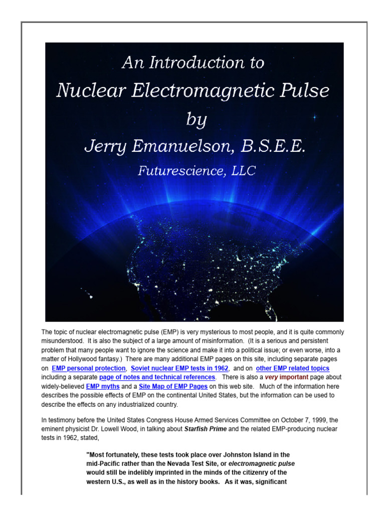Electromagnetic Pulse - Nuclear EMP | PDF | Nuclear Explosives ...
