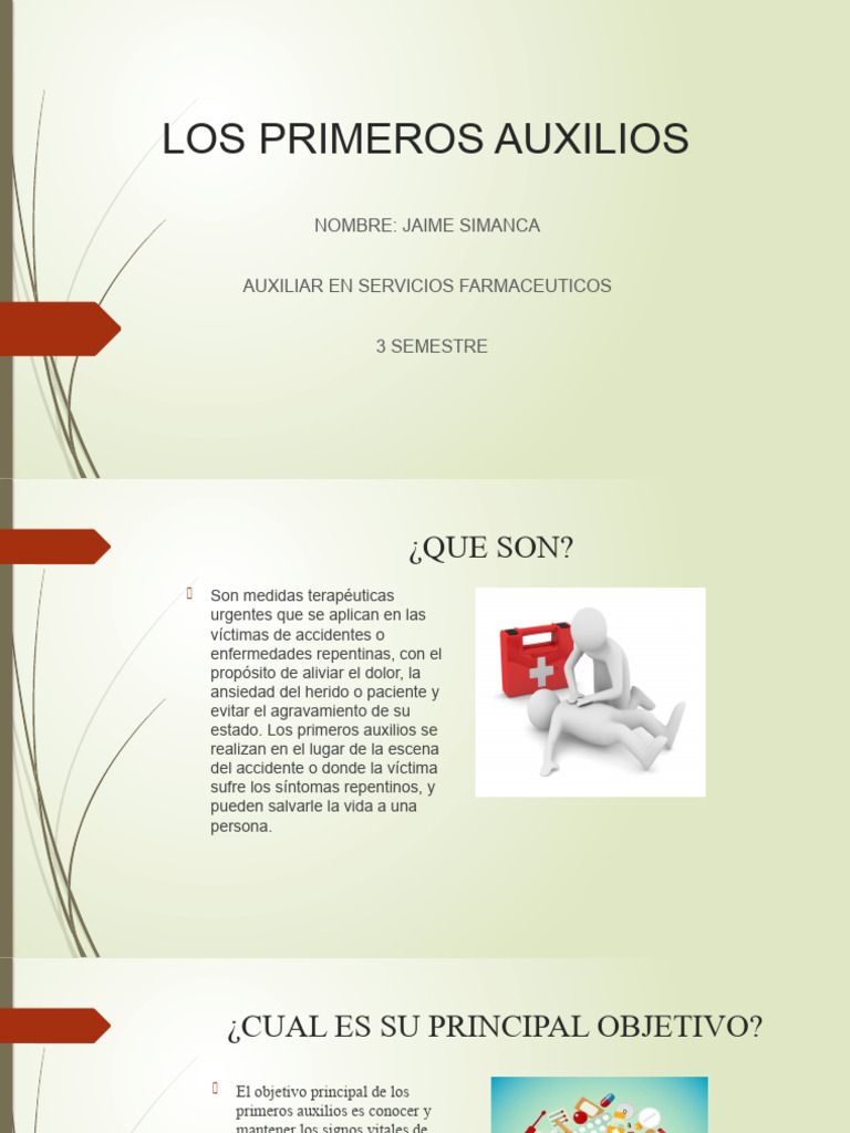 Los Primeros Auxilios | PDF | Primeros auxilios | Reanimación cardiopulmonar