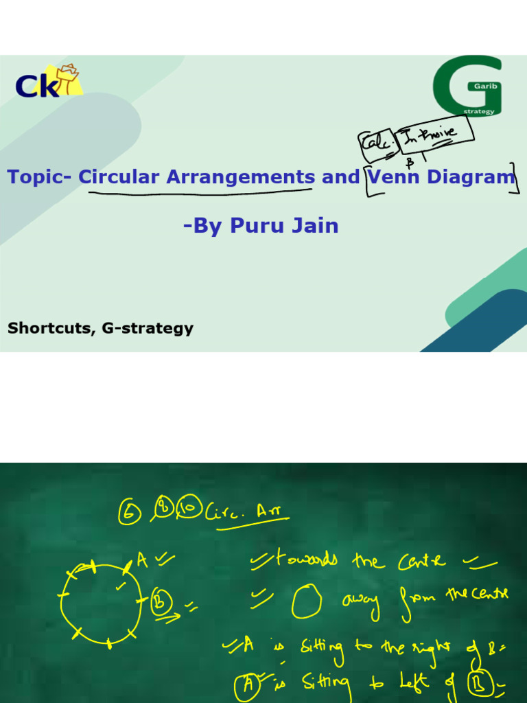 Circular Arrangements and Venn Diagram | PDF | Treatment And Control Groups
