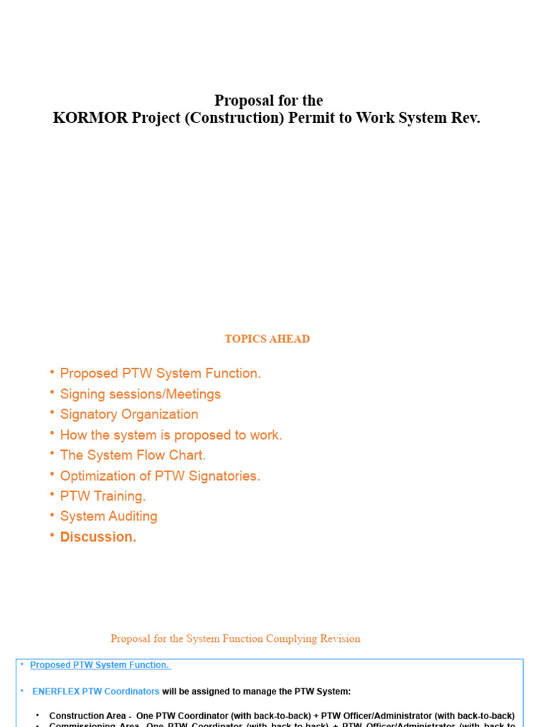 KORMOR Project PTW System Proposal | PDF | Technology & Engineering