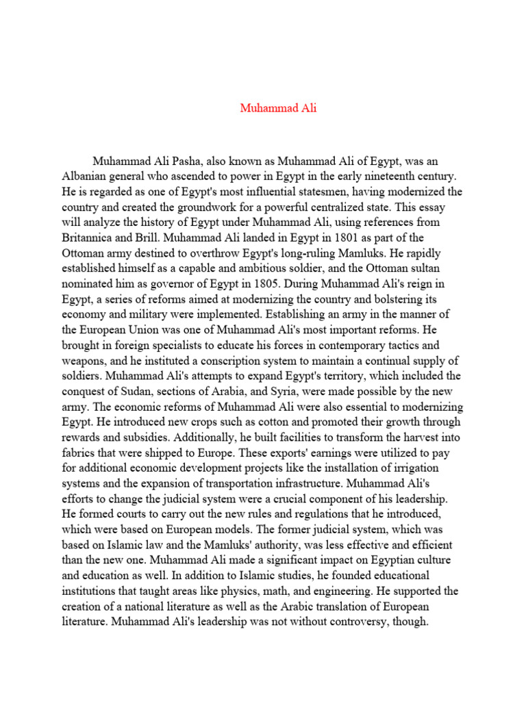 Muhammad Ali | PDF | Egypt