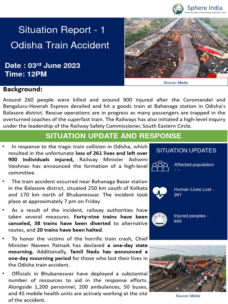 Odisha Train Collision: June 2023 Update | PDF | Disasters | Emergency ...