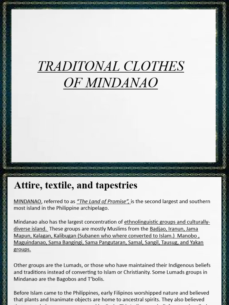 Traditional Clothing in Mindanao | Download Free PDF | Textiles | Weaving