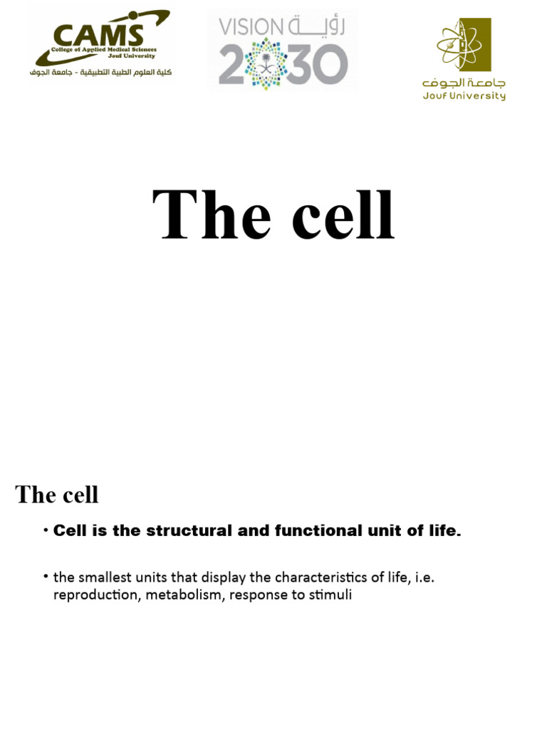 Lecture 2 Cell | PDF | Cell (Biology) | Cell Membrane