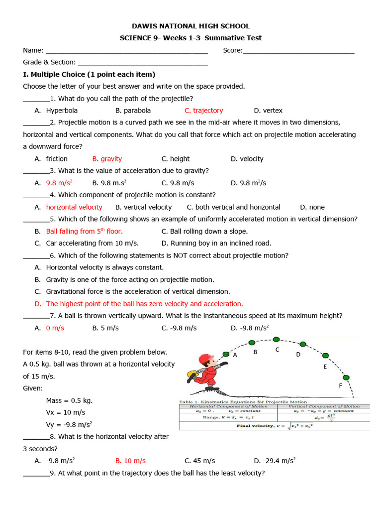 Sci.9 Weeks 1-3 | PDF | Momentum | Force