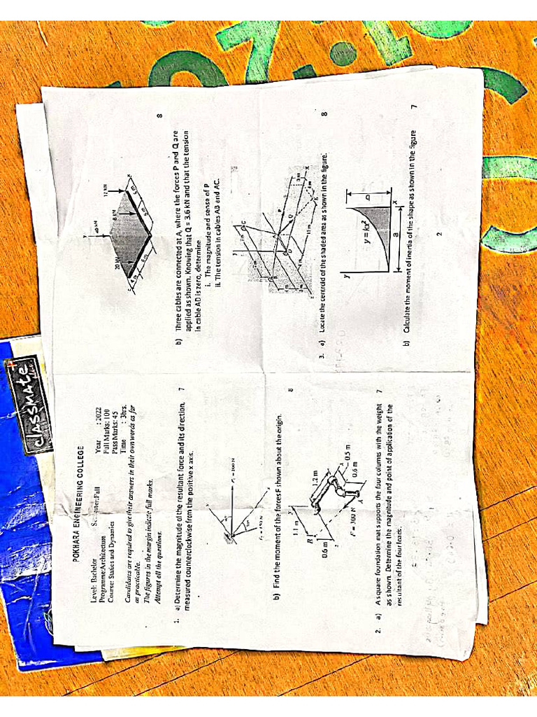 statics question | PDF