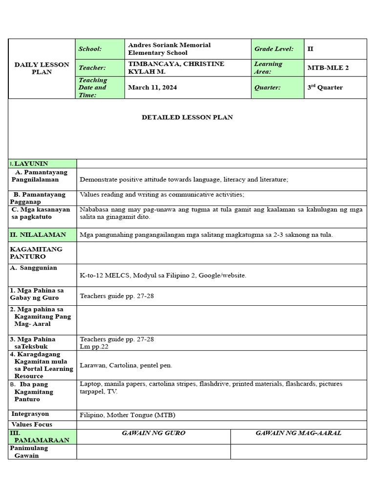 LP For MTB Mle | PDF
