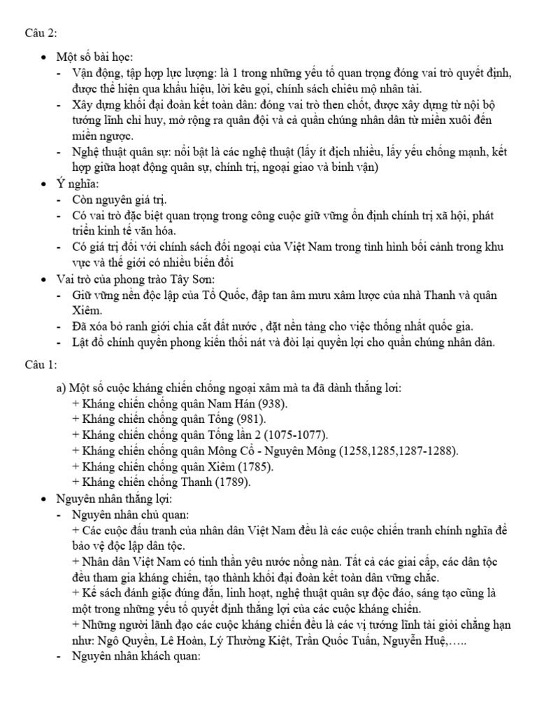 Tự luận Sử | PDF