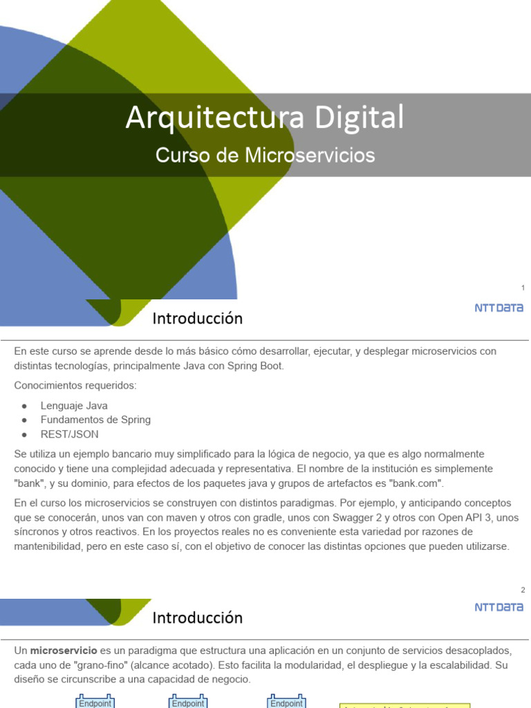 Curso Arquitectura Digital Microservicios | PDF | Java (lenguaje de programación) | Entorno de ...