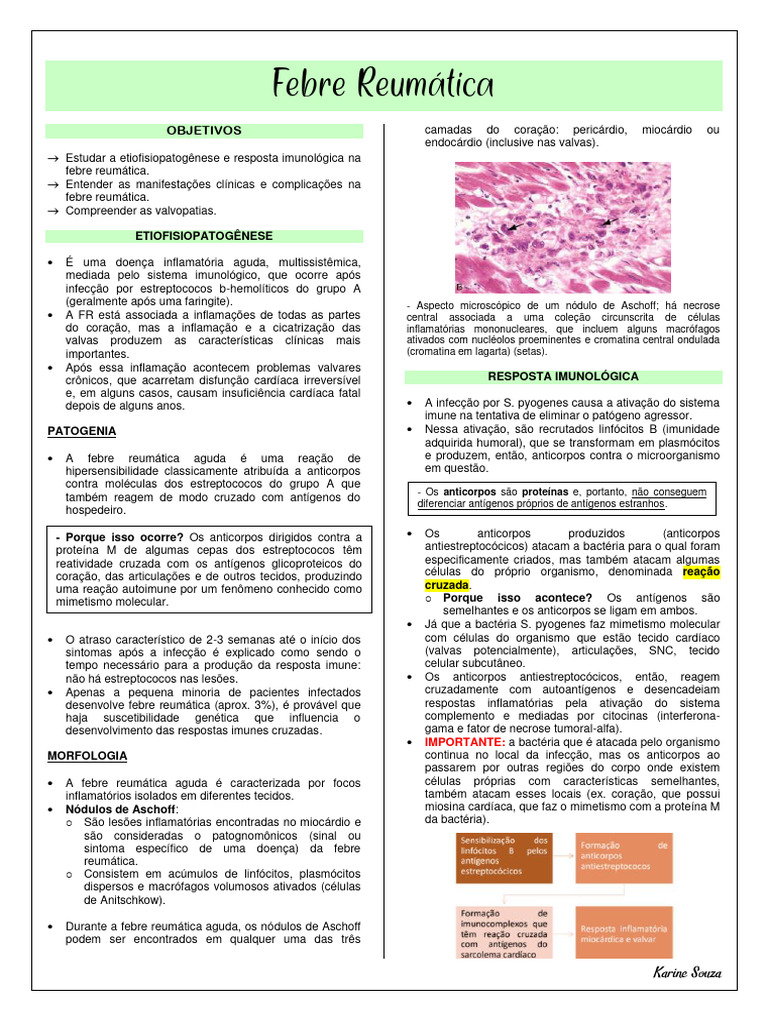 Apg 9 - Febre Reumática | PDF | Sistema imunológico | Coração