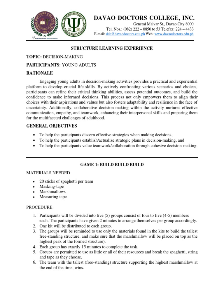 Final Structure-Learning-Experience | PDF | Decision Making | Learning