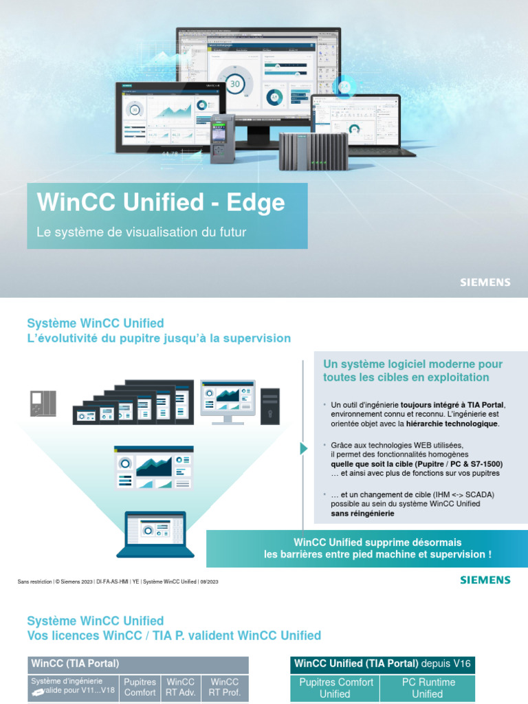 WinCC Unified : Système de Supervision Moderne | PDF | Windows 10 ...