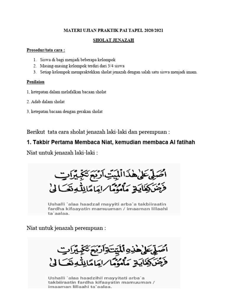 Materi Ujian Praktik Pai | PDF