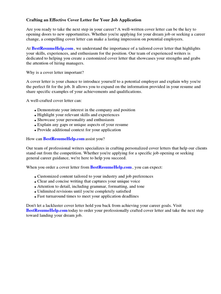 Cover Letter Job Application Sample | PDF | Résumé | Experience