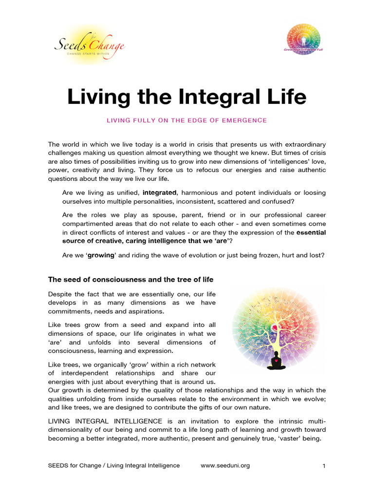 1-Living Integral Life Details | Download Free PDF | Consciousness ...