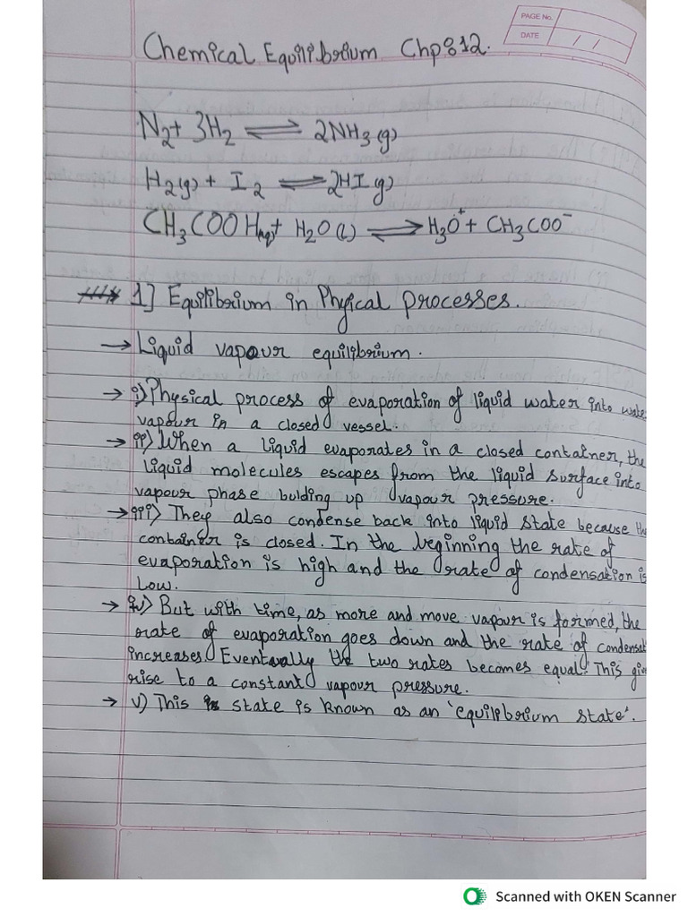 Chemical Equilibrium | PDF