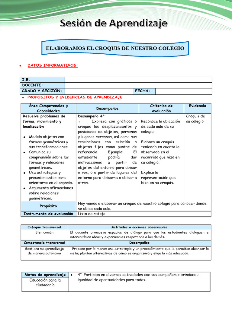 SES MATE JUEV 14 CROQUIS DE MI COLEGIO | PDF | Evaluación | Aprendizaje SES MATE JUEV 14 CROQUIS DE MI COLEGIO | PDF | Evaluación | Aprendizaje