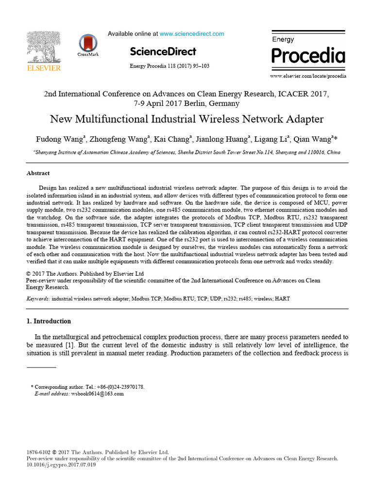 New Multifunctional Industrial Wireless Network Ad | PDF | Port ...