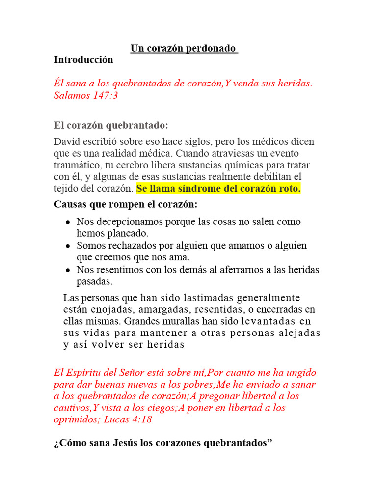 Sanando corazones a través del perdón | PDF | Perdón | Amor