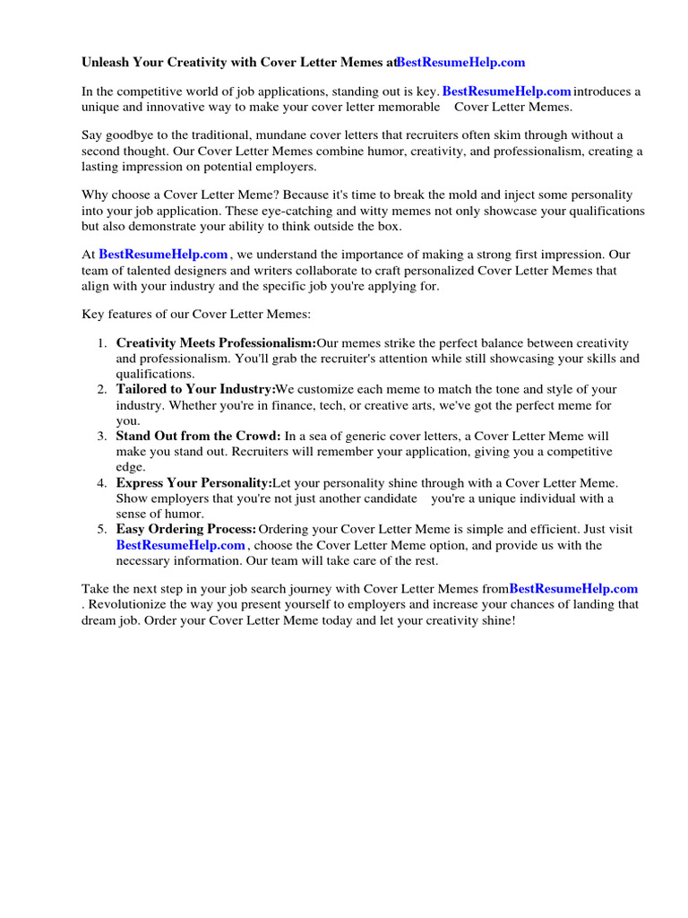 Cover Letter Meme | PDF | Résumé | Recruitment