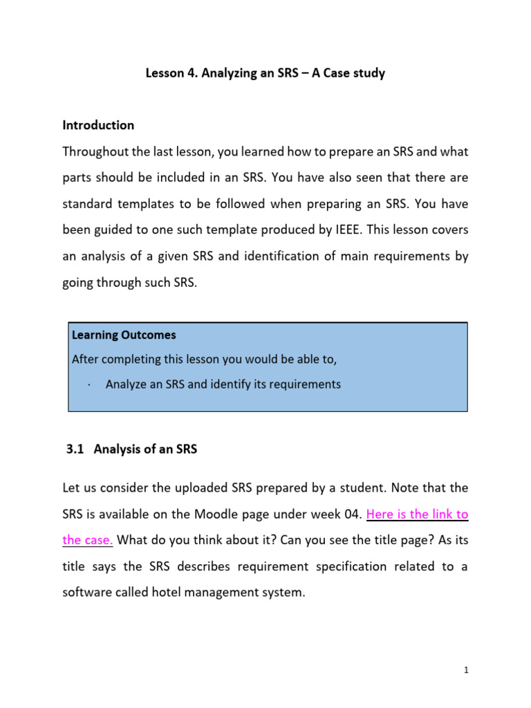 Analysis of SRS - A CASE Study | PDF | Web Application | Information Technology