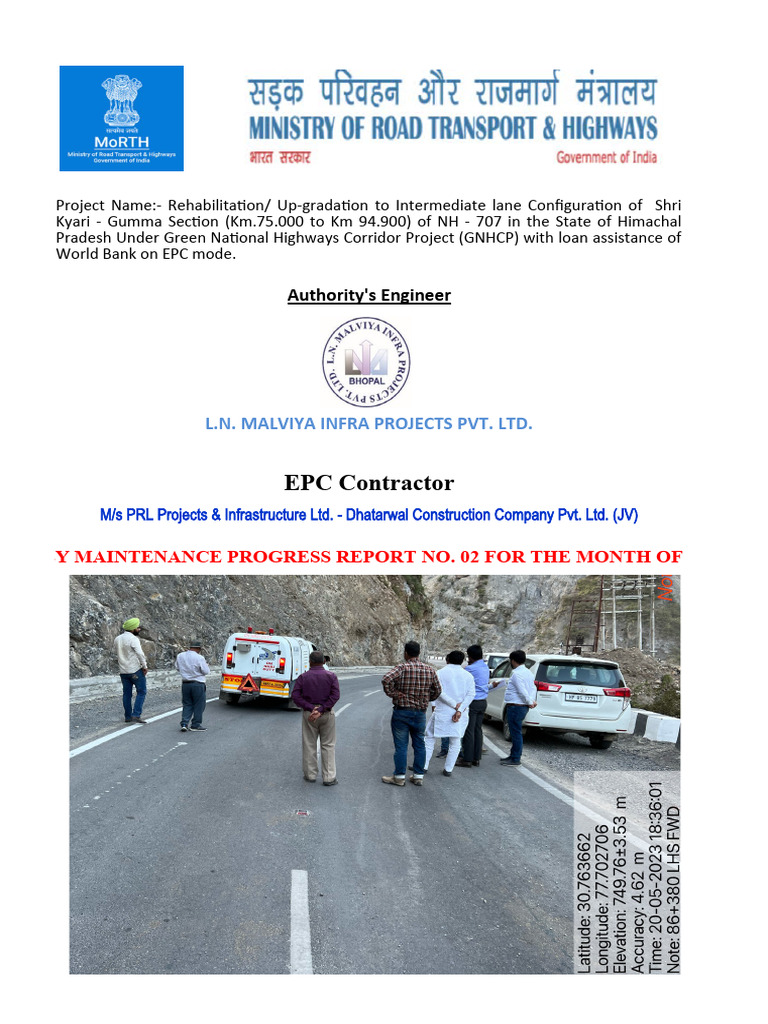 Monthly Maintenance Progress Report - PKG-4 (May 2023') | PDF | Road ...