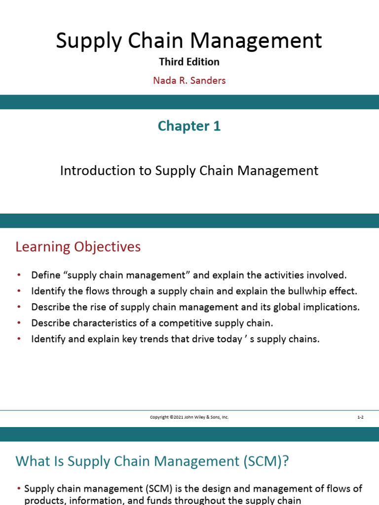ch01.pptx | PDF | Supply Chain | Supply Chain Management