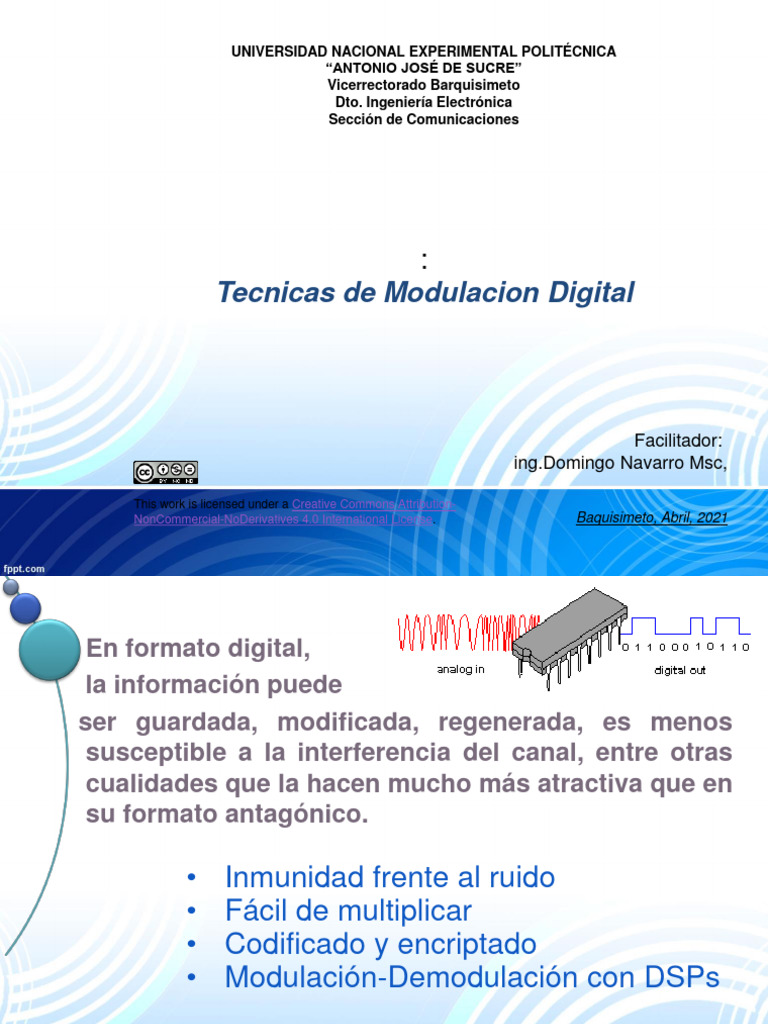 Tecnicas de Modulacion Digital (Sistemas de Comunicaciones) | PDF | Modulación | Telecomunicaciones