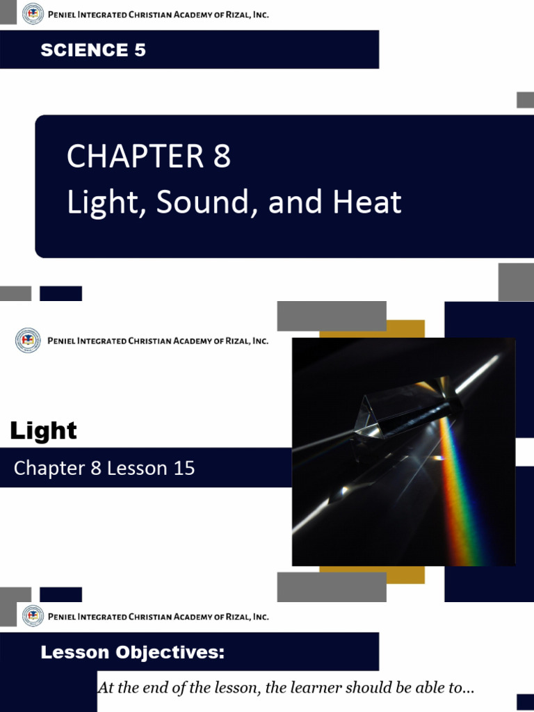 Science5.Chapter8 - Lesson15-18 - Light, Sound, and Heat | PDF | Light | Waves