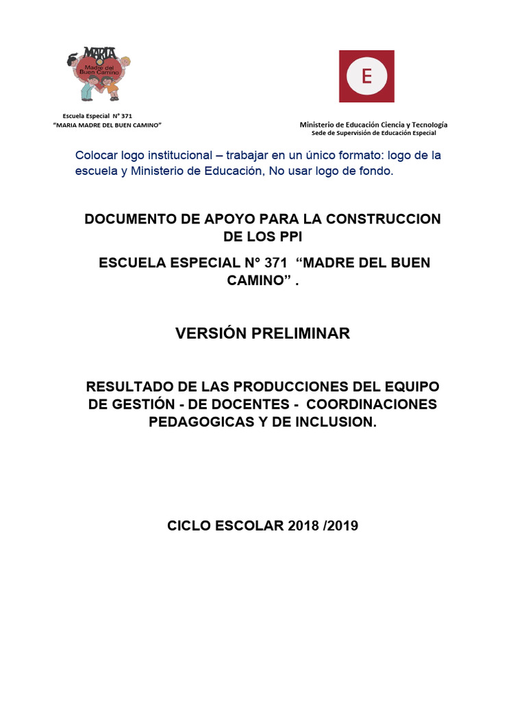 Modelo Ejmplo Orientador de Ppi | PDF Modelo Ejmplo Orientador de Ppi | PDF