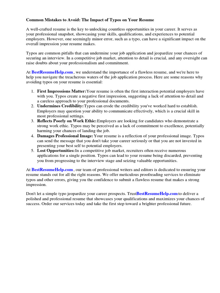 Typo On Resume | PDF | Résumé | Recruitment