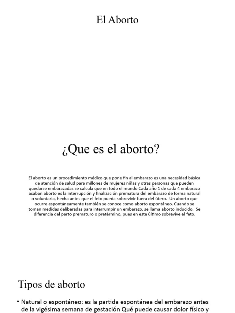 Tipos y Consecuencias del Aborto | PDF | Aborto | El embarazo